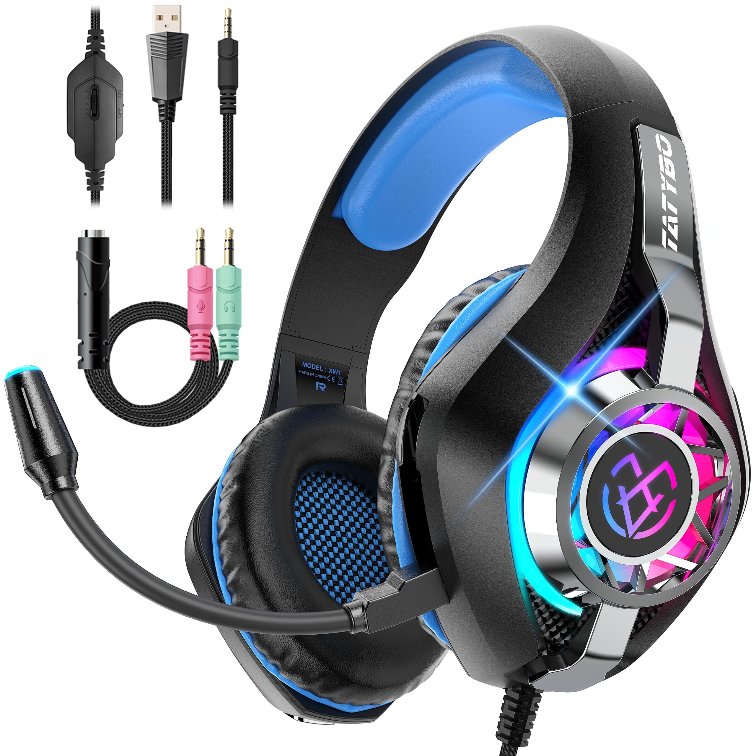 Gaming Headset for PC, Ps5, Switch, Mobile, Gaming Headphones for ...
