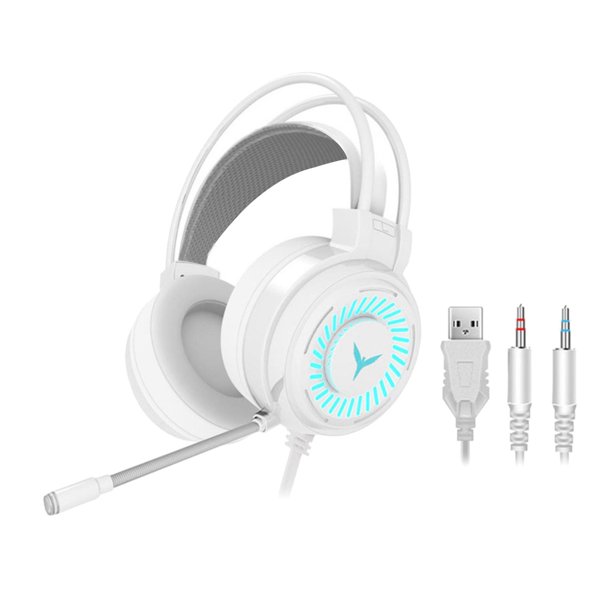 Gaming Headset with Microphone, LED Light, PC Headset with 4D Stereo ...