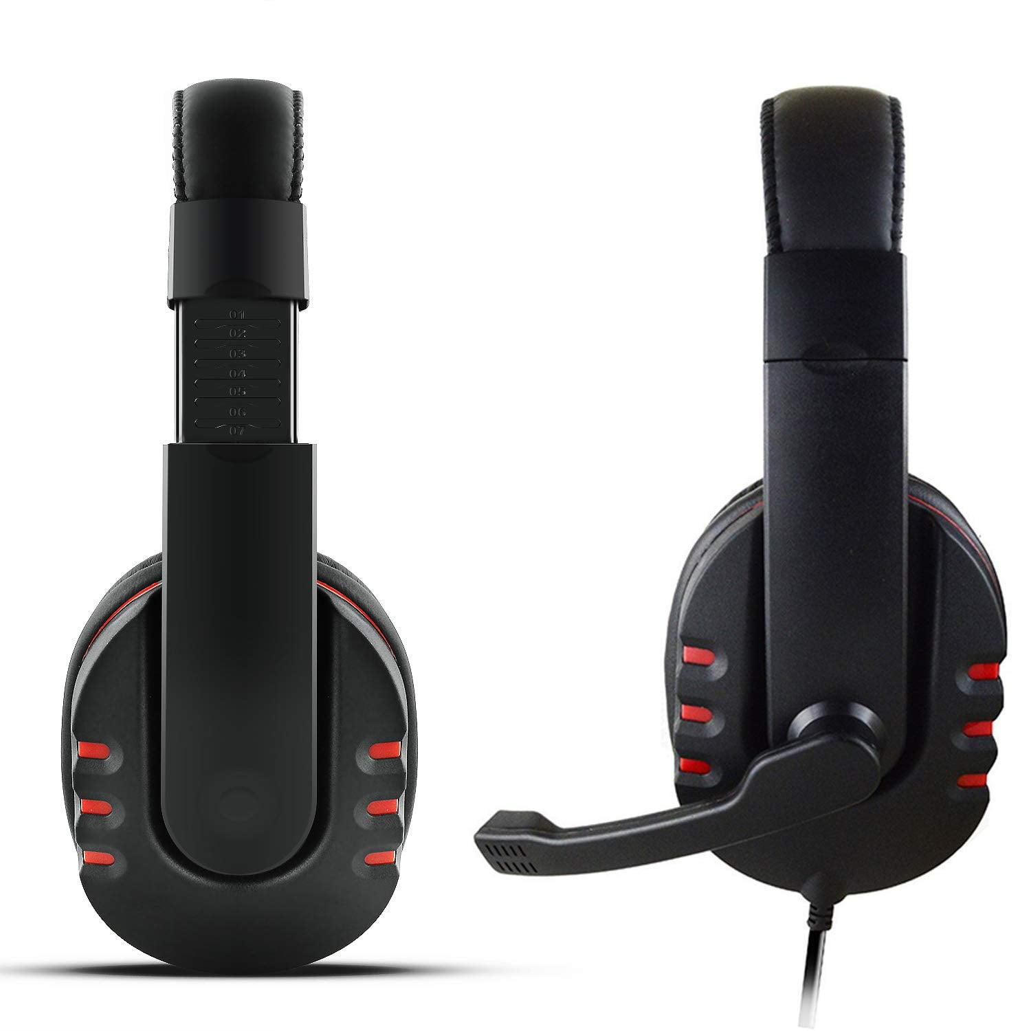 Gaming Headsets, 3.5mm Noise Isolating Over Ear Headphone with Mic and ...