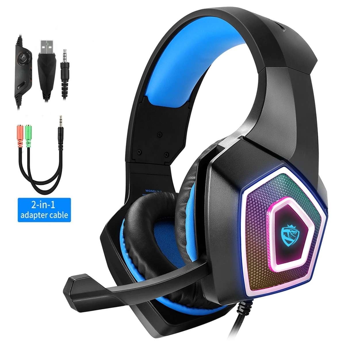 Gaming Headsets for PS5,PS4,Xbox One,Wired Gaming Headphones with Noise ...