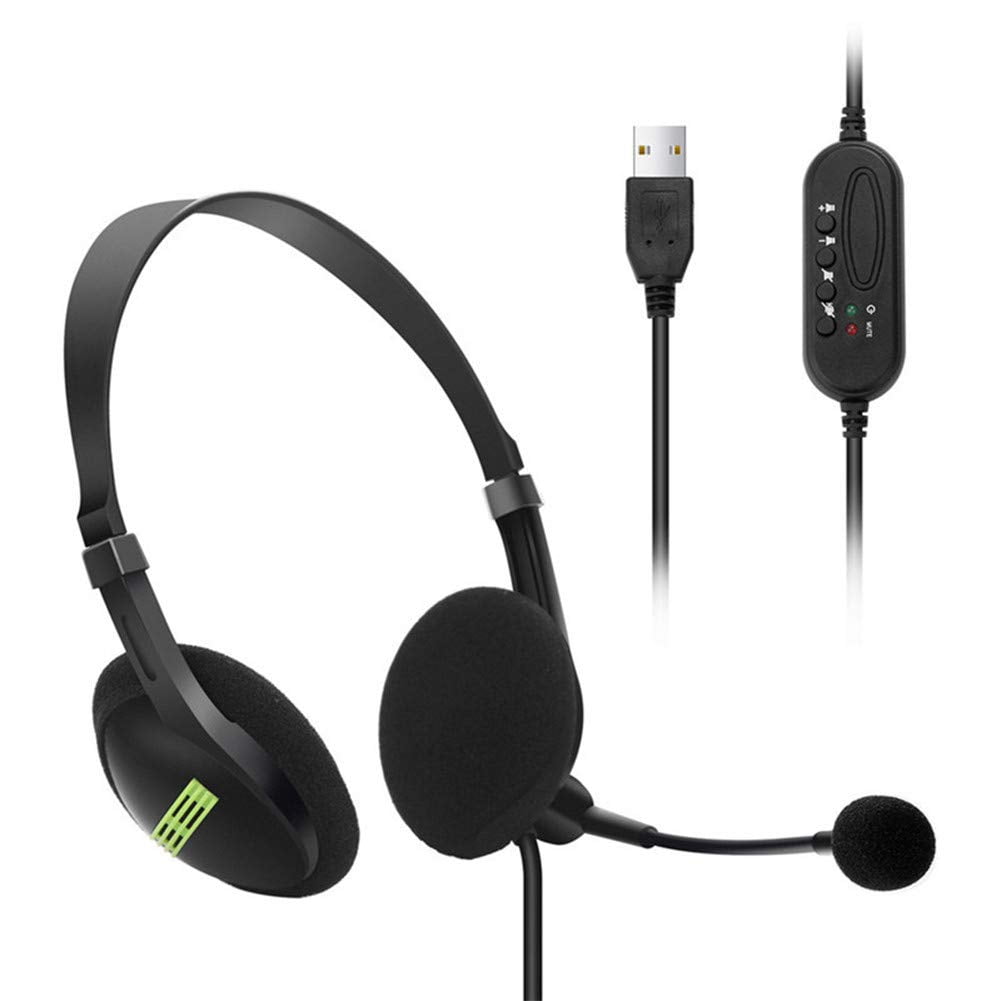 Gaming Headsets, USB Headset with Microphone, 3.5mm Interf USB Gaming ...