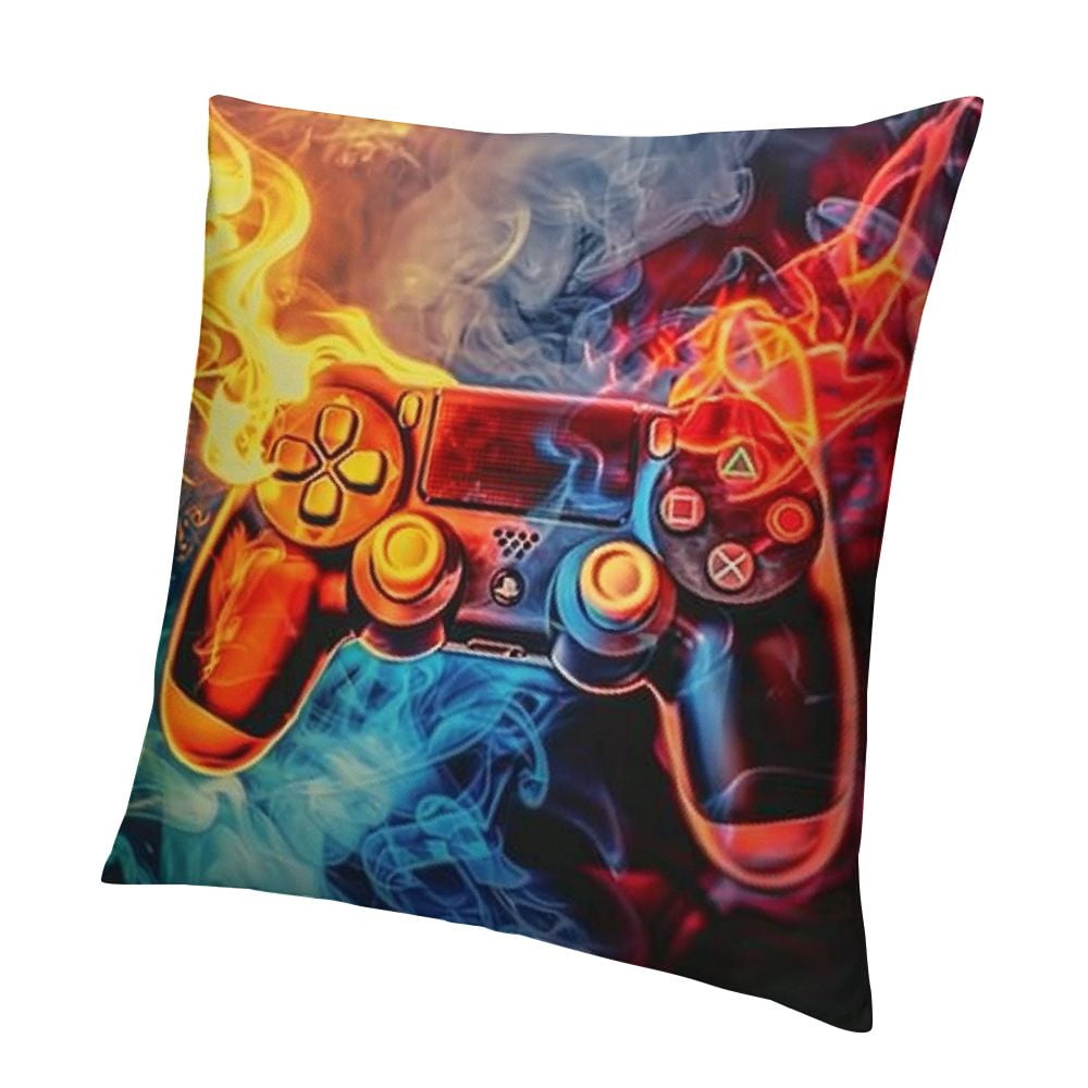 Gaming Home Video Game Pillow Cover Single Pack,Boys Girls Red Blue ...