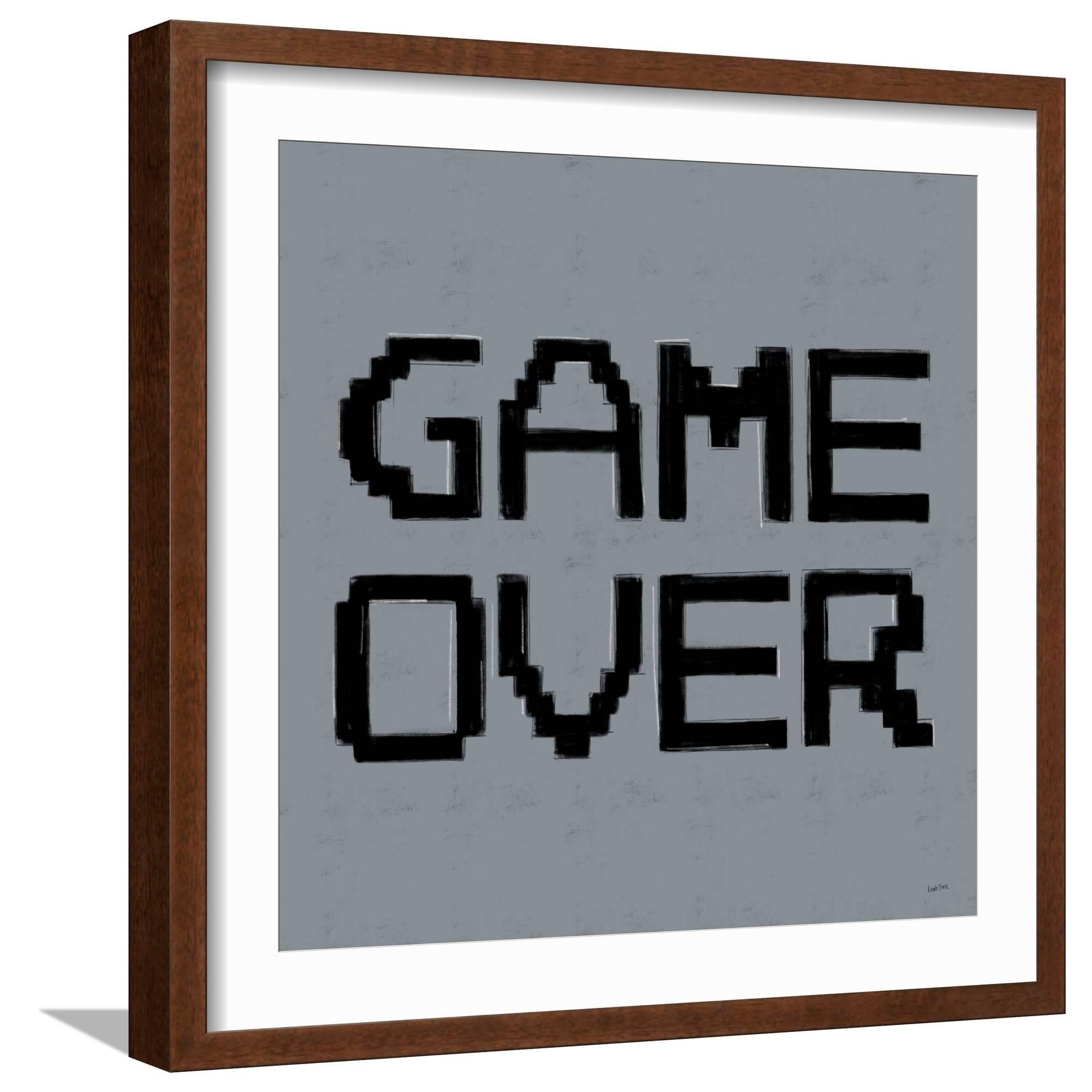 Art.com Gaming II Art Print by Leah York, Brown Frame Wall Art, 21" x ...