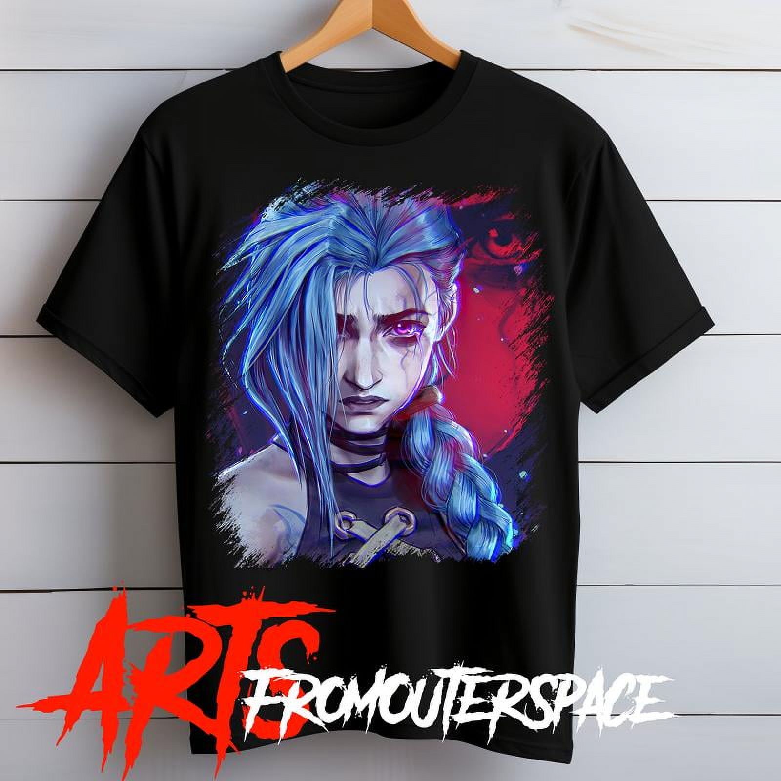 Gaming Jinx Softstyle T Anime Arcane LOL lol Unisex Comfort Tee T Shirt ...