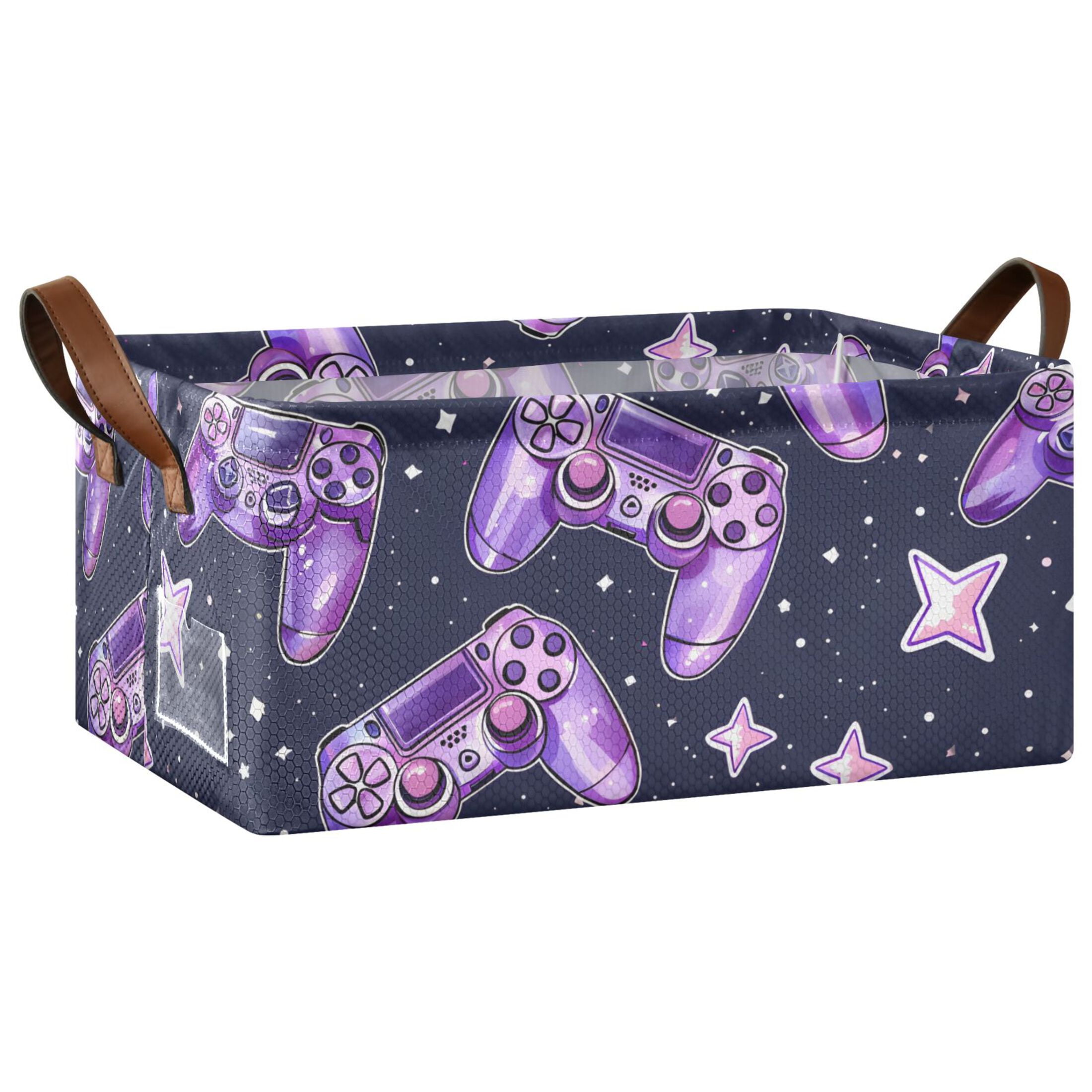 Gaming Joystick and Star Collapsible Storage Bins Fabric Shelf Baskets ...
