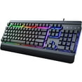Gaming , 104 Keys All-Metal Panel, Rainbow LED Backlit Silent Computer ...