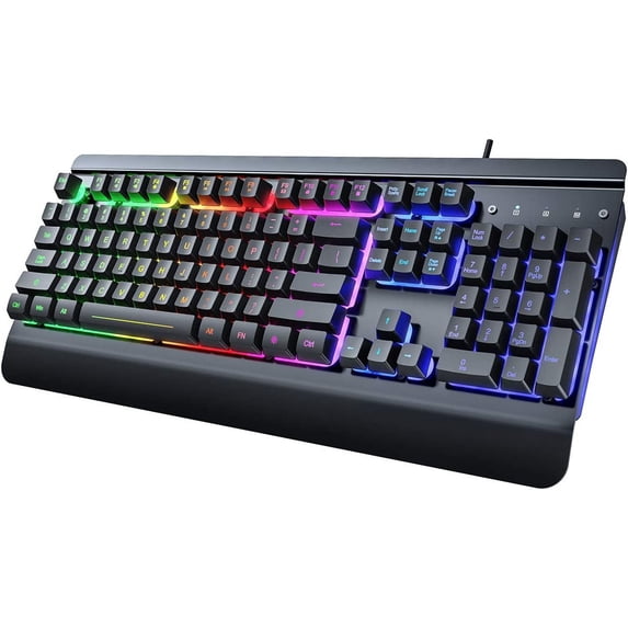 Gaming , 104 Keys All-Metal Panel, Rainbow LED Backlit Silent Computer ...