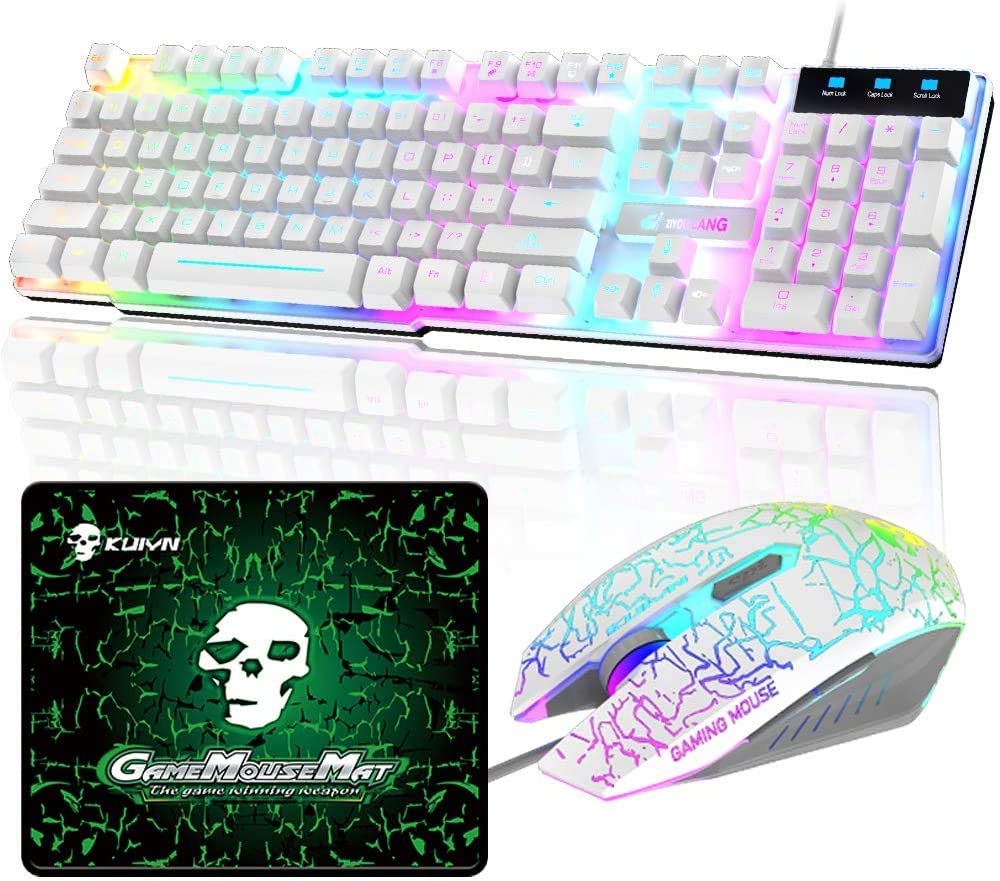 Gaming Keyboard And Mouse Combo,Led Backlit Keyboard With 104 Key ...