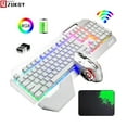 Gaming Keyboard And Mouse Set Wireless Rainbow Backlit Rechargeable ...