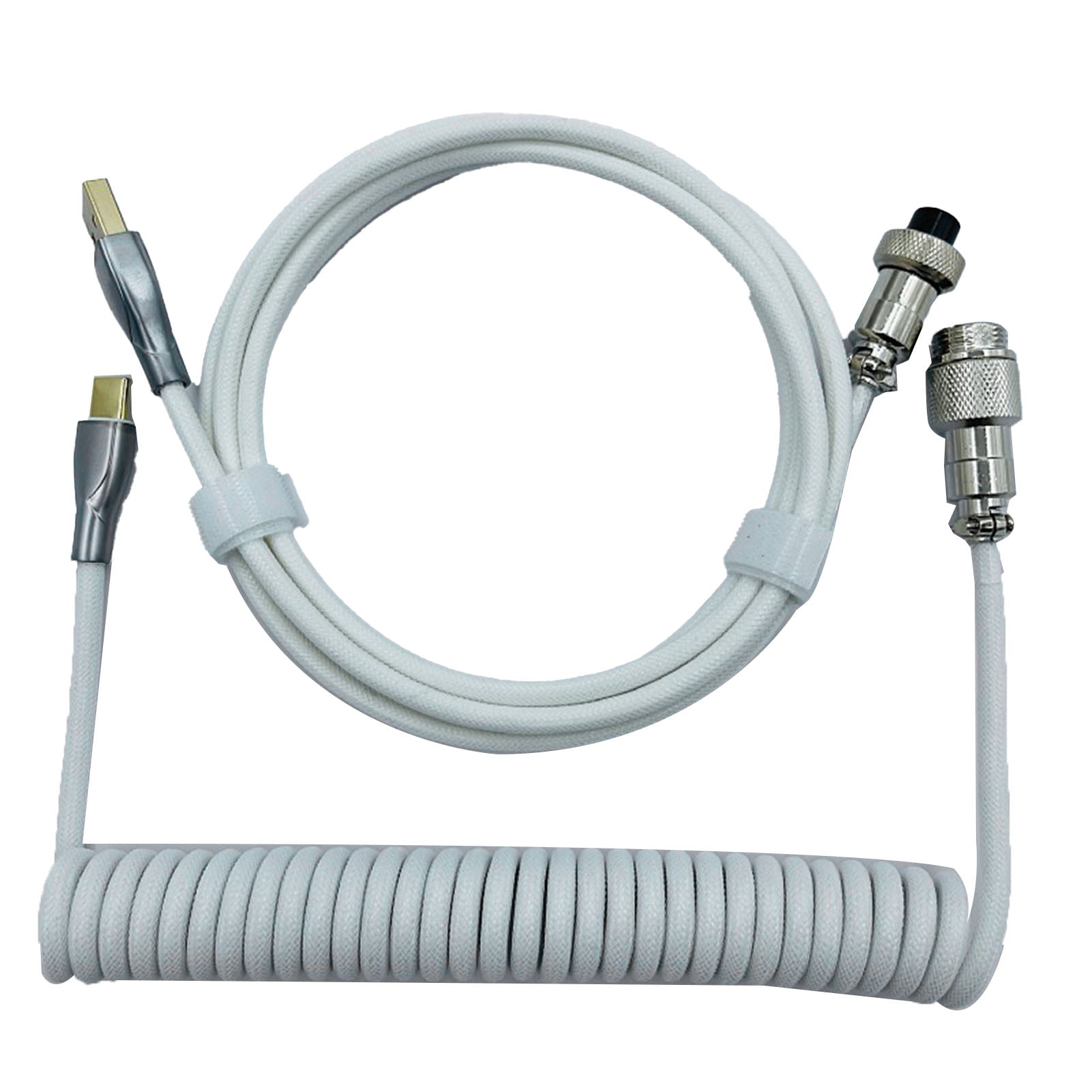 Gaming Keyboard Cable Professional Retractable Sturdy Connector Coiled ...