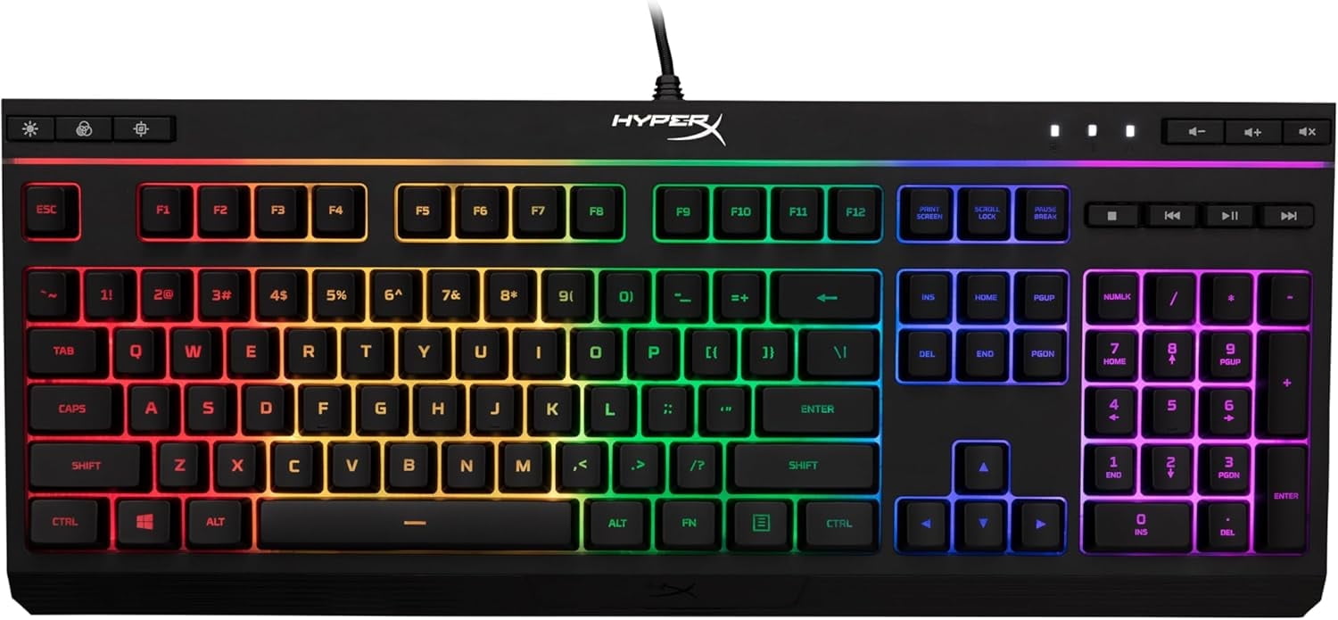 Gaming Keyboard, Comfortable Quiet Silent Keys with RGB LED Lighting ...