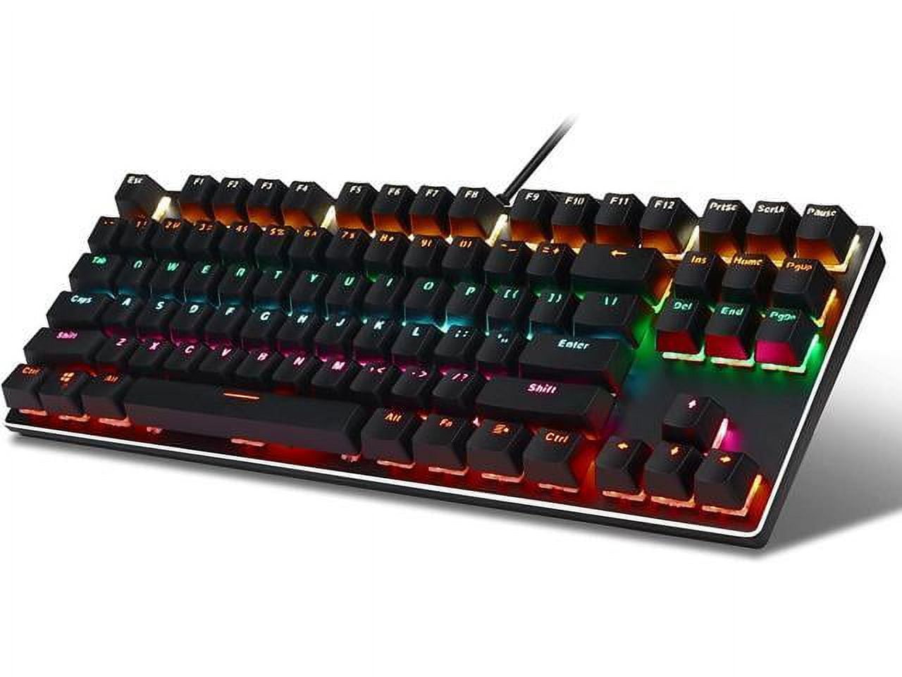 Gaming Keyboard Compact Tenkeyless Mechanical Keyboard,RGB Rainbow LED ...