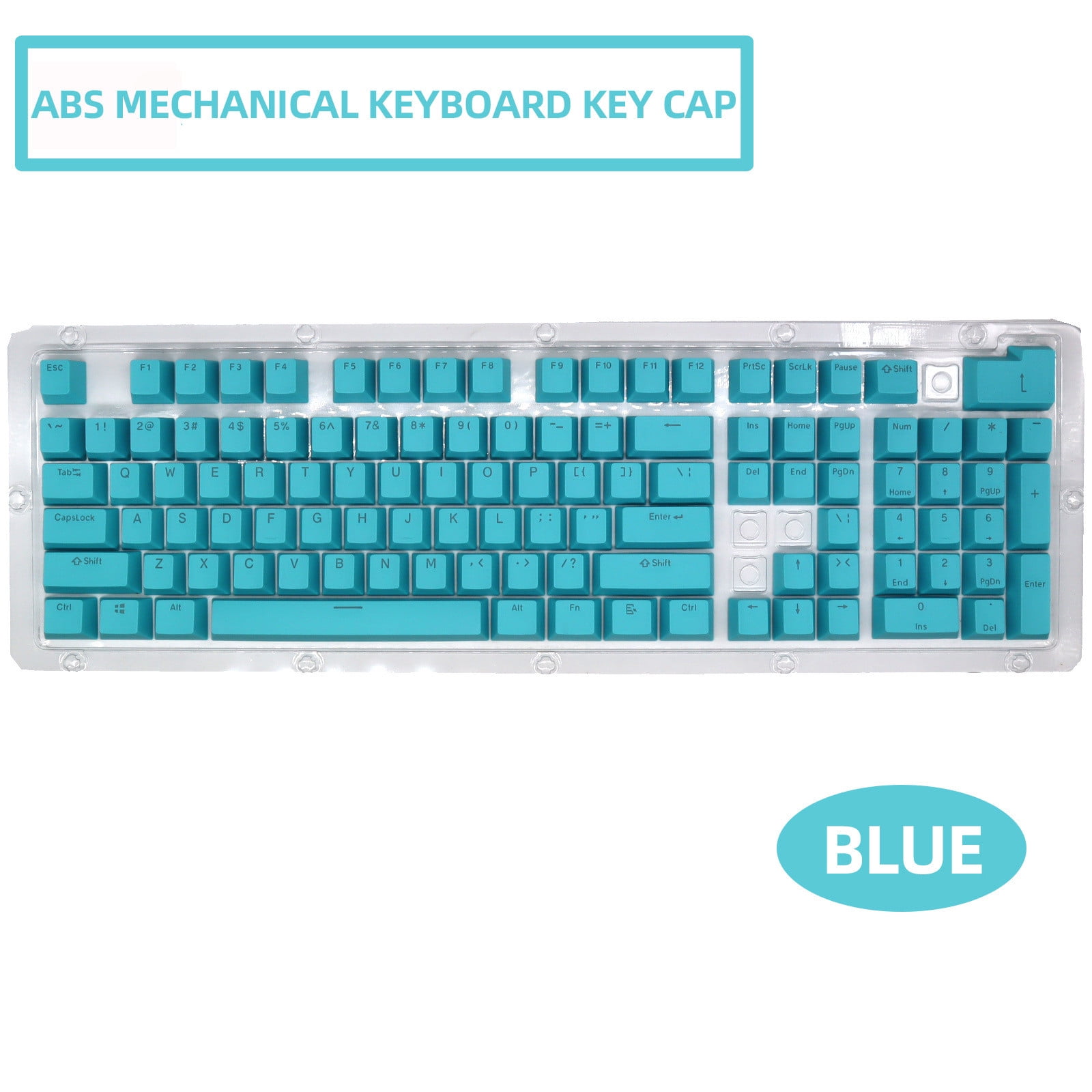 Gaming Keyboard Keycaps, LED Backlit Replacement, 104 Keys, Full-Color ...