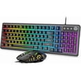 Gaming Keyboard and Mouse Combo - RGB Backlit 14 Lighting Effects, USB ...