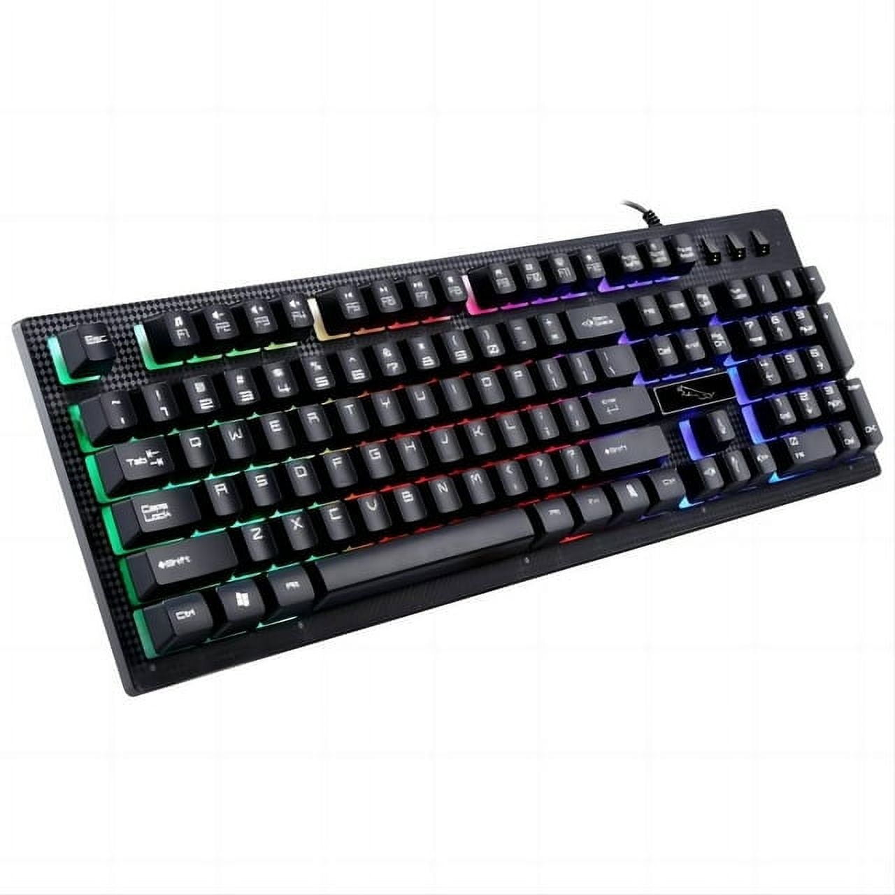 Gaming Keyboard and Mouse Combo, RGB Rainbow LED Backlit Keyboard, PC ...