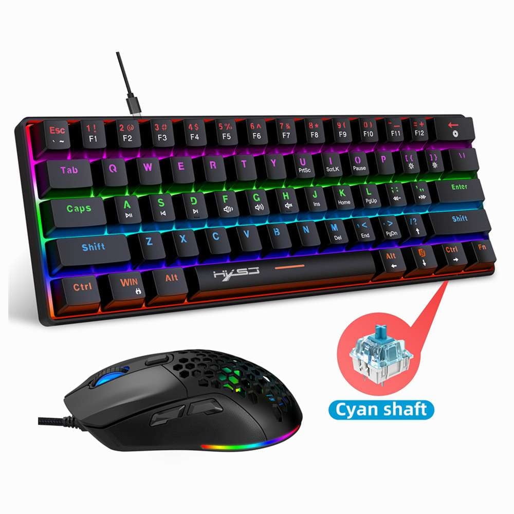 Gaming Keyboard & Mouse Combo,Wired Mechanical Gaming Keyboard Mouse ...
