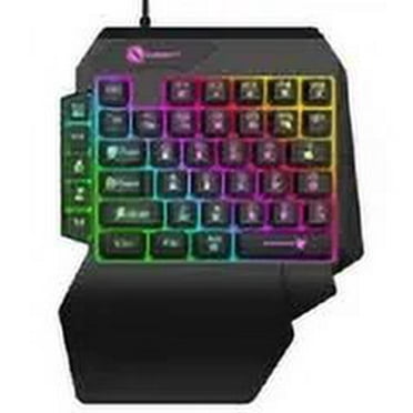 One-hand Gaming Keyboard USB 35 Keys Colorfull Backlit Portable Mini Gaming Keypad Ergonomic ...