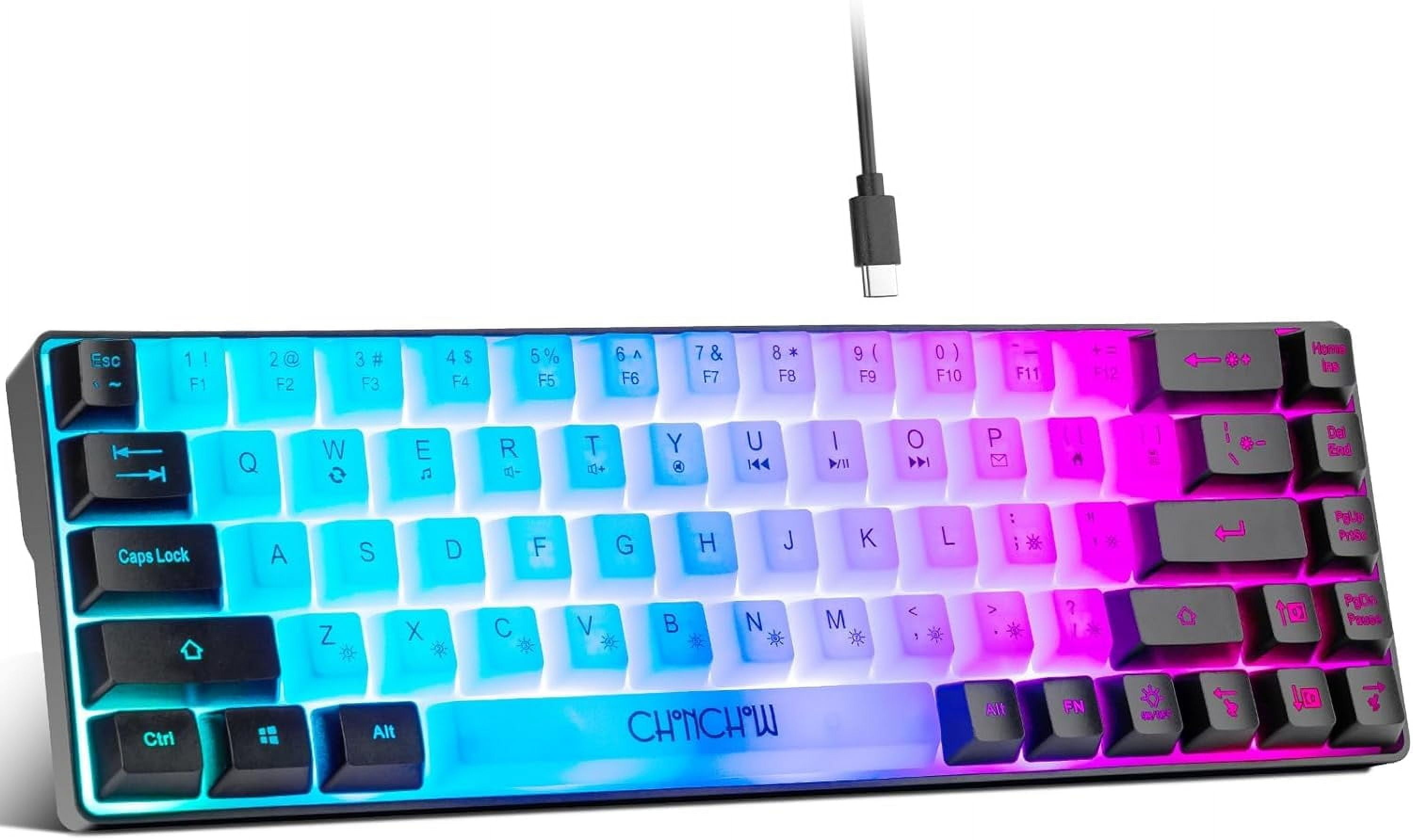 Gaming Keyboard】The rgb gaming keyboard with 10 lighting modes. You can ...
