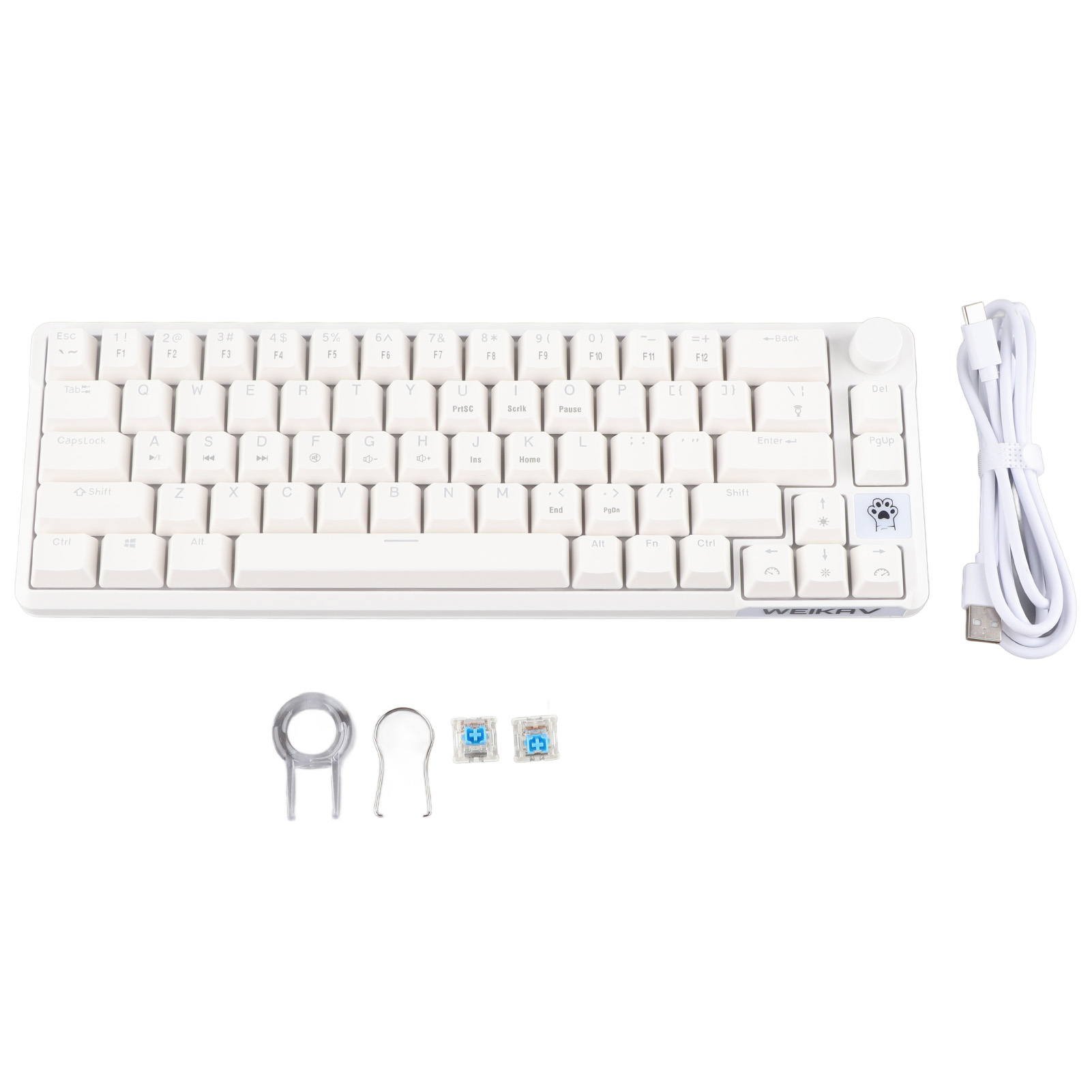 Gaming Keyboard US Layout 68 Keys Blue Switch Hot Swap RGB Backlit ...