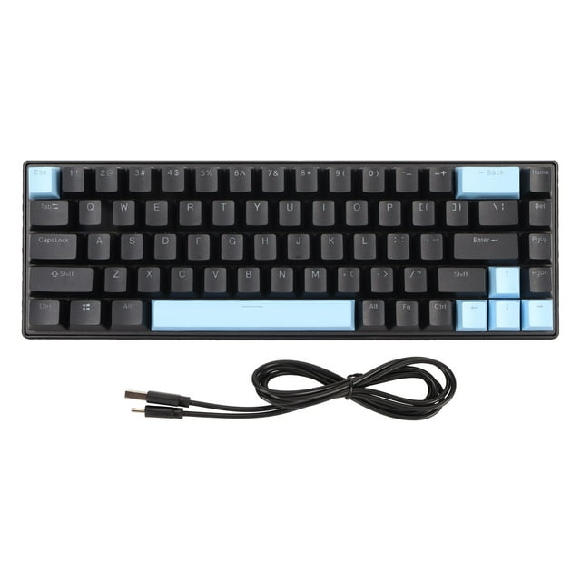 Gaming Keyboard USB 68 Keys Blue Switch N Key Rollover 10 RGB Backlit ...