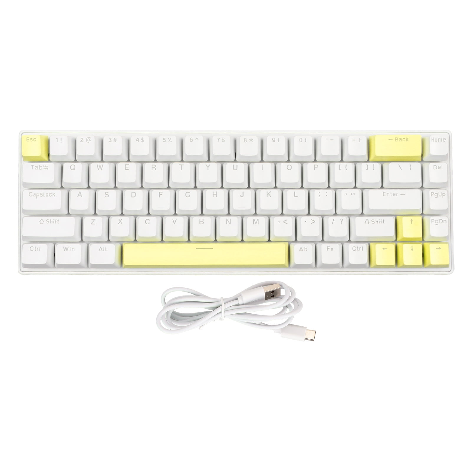 Gaming Keyboard USB 68 Keys Blue Switch N Key Rollover 10 RGB Backlit ...