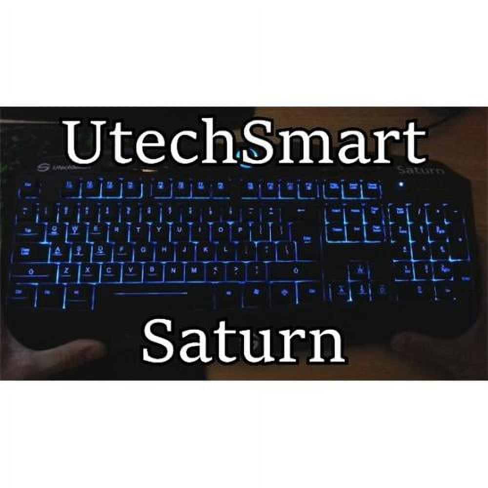 Gaming Keyboard, UtechSmart Saturn Rainbow LED Backlit 104 Key Computer ...