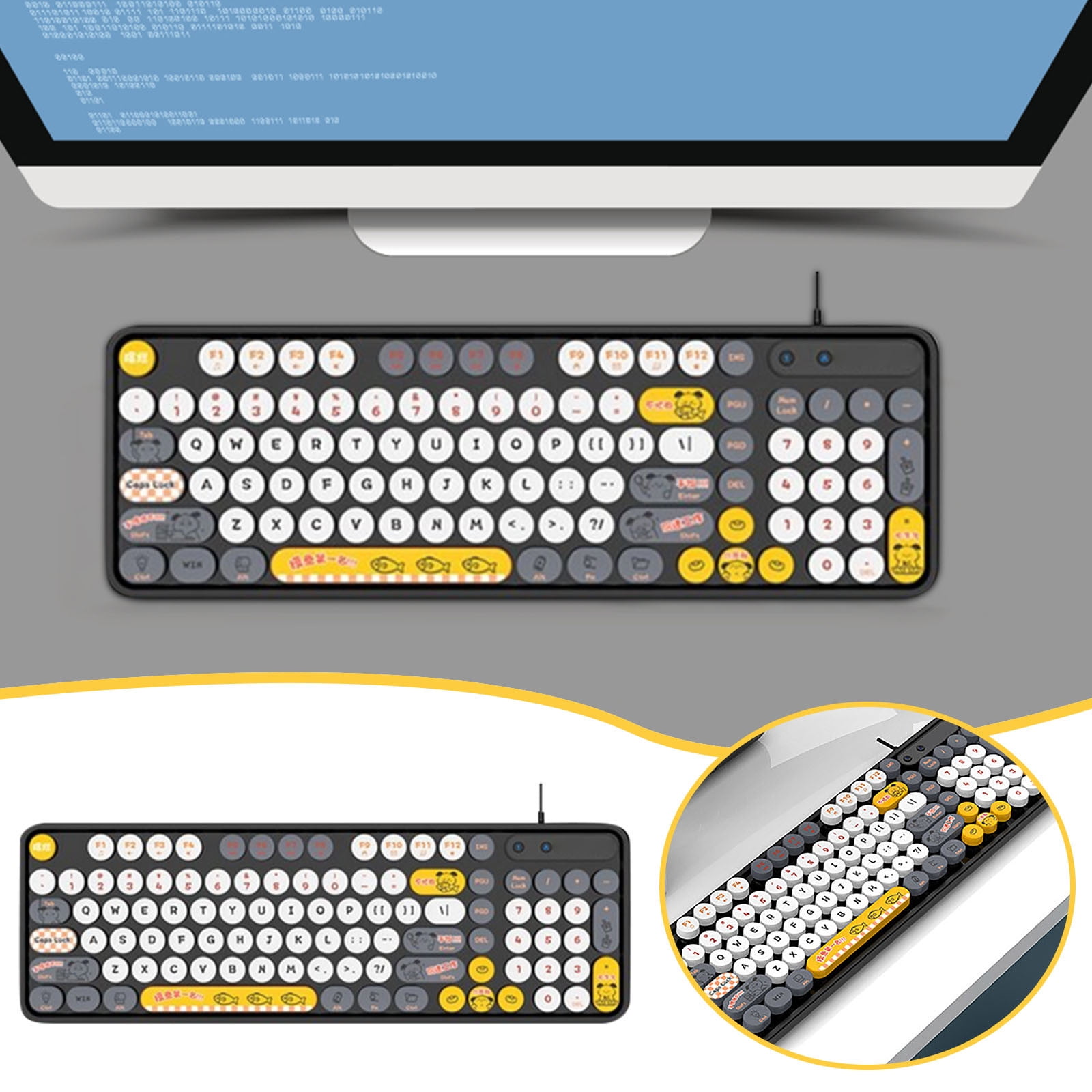 Gaming Keyboard Wired Mechanical Switches with Customizable RGB ...