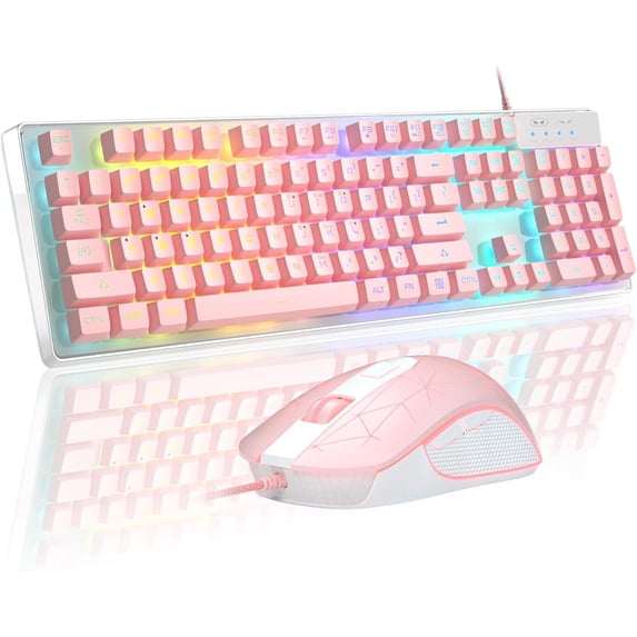 Gaming Keyboard and Combo, K1 Backlit Keyboard with 104 Computer PC ...