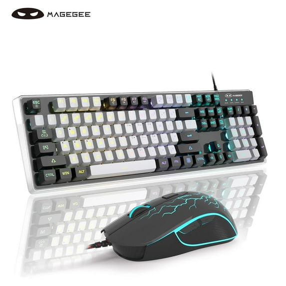 Gaming Keyboard and Mouse Combo, K1 RGB LED Backlit Keyboard with 104 ...