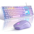 Gaming Keyboard and Mouse Combo, K1 RGB LED Backlit Wired Keyboard with ...