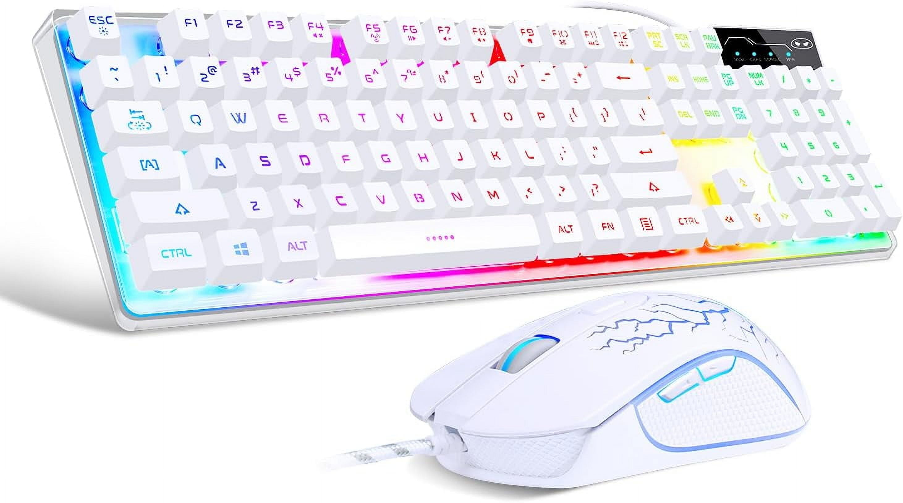 Gaming Keyboard and Mouse Combo, K1 RGB LED Backlit with 104 Key for PC ...