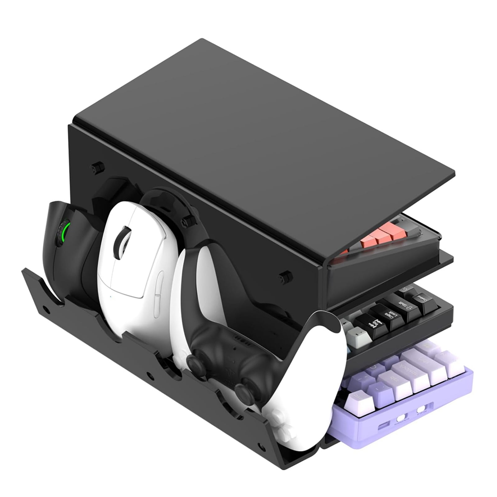 Gaming Keyboard and Storage Stand, 3-Layer Acrylic Desktop Holder Thick ...