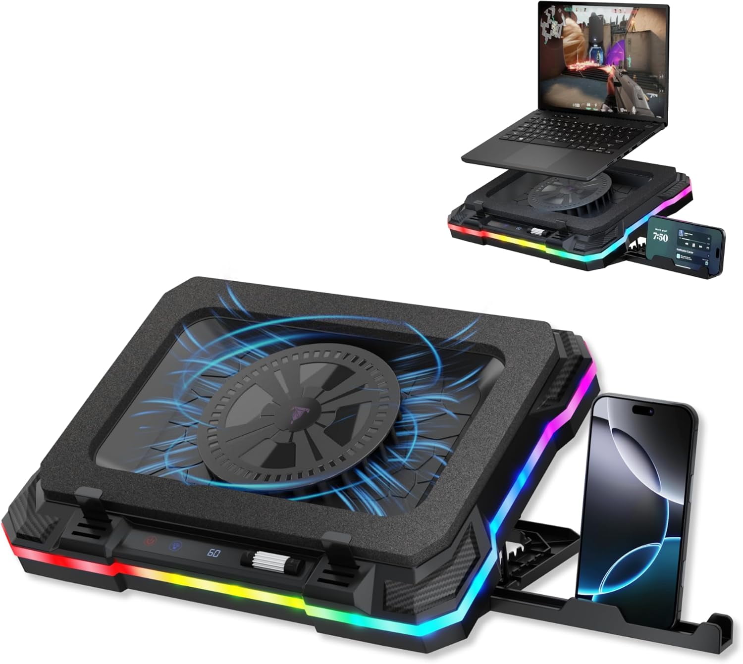Gaming Laptop Cooling Pad with USB Hub - Boost Performance, Stay ...
