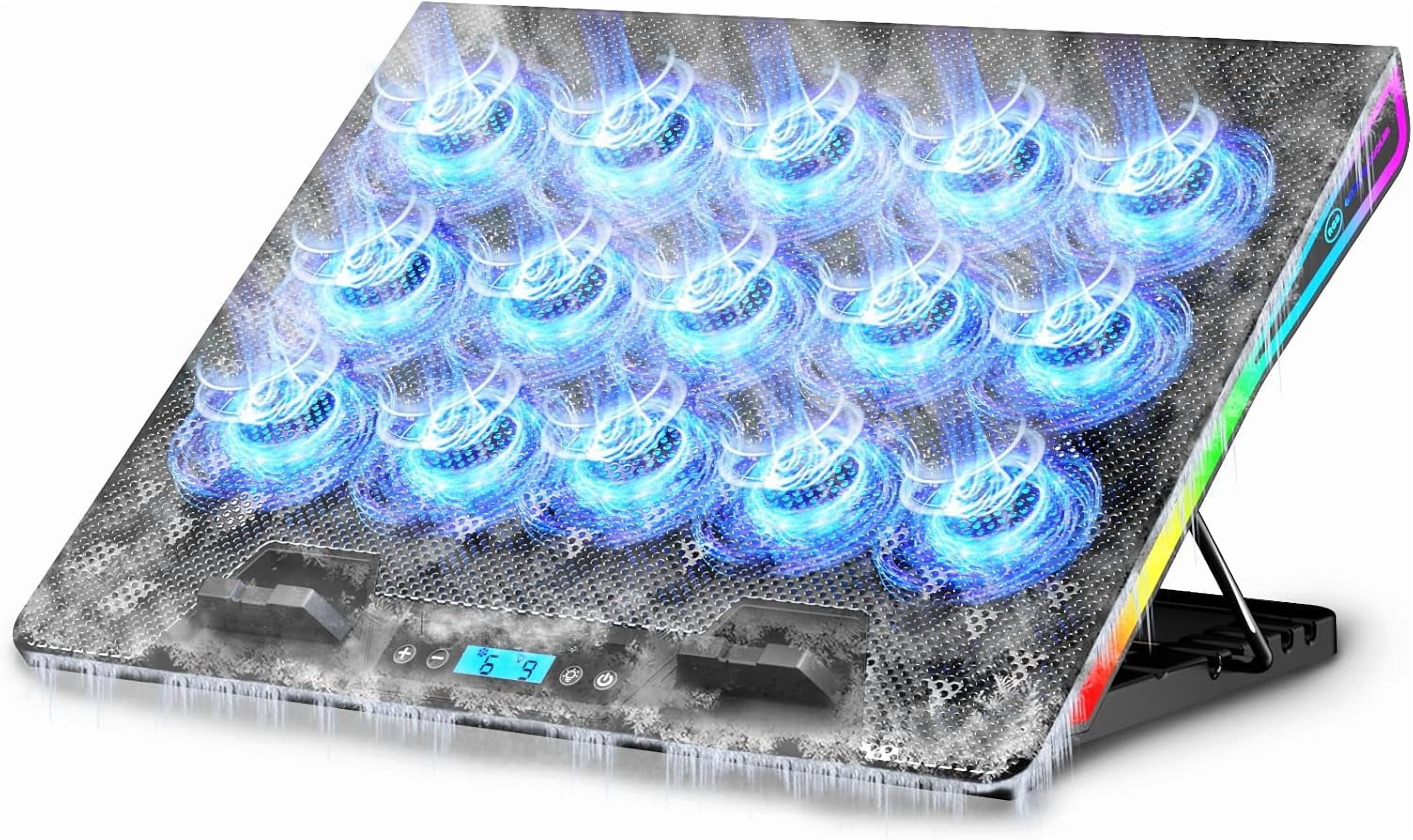 Gaming Laptop Cooling Pad with 15 Cooler Fans, RGB Ultimate Computer ...