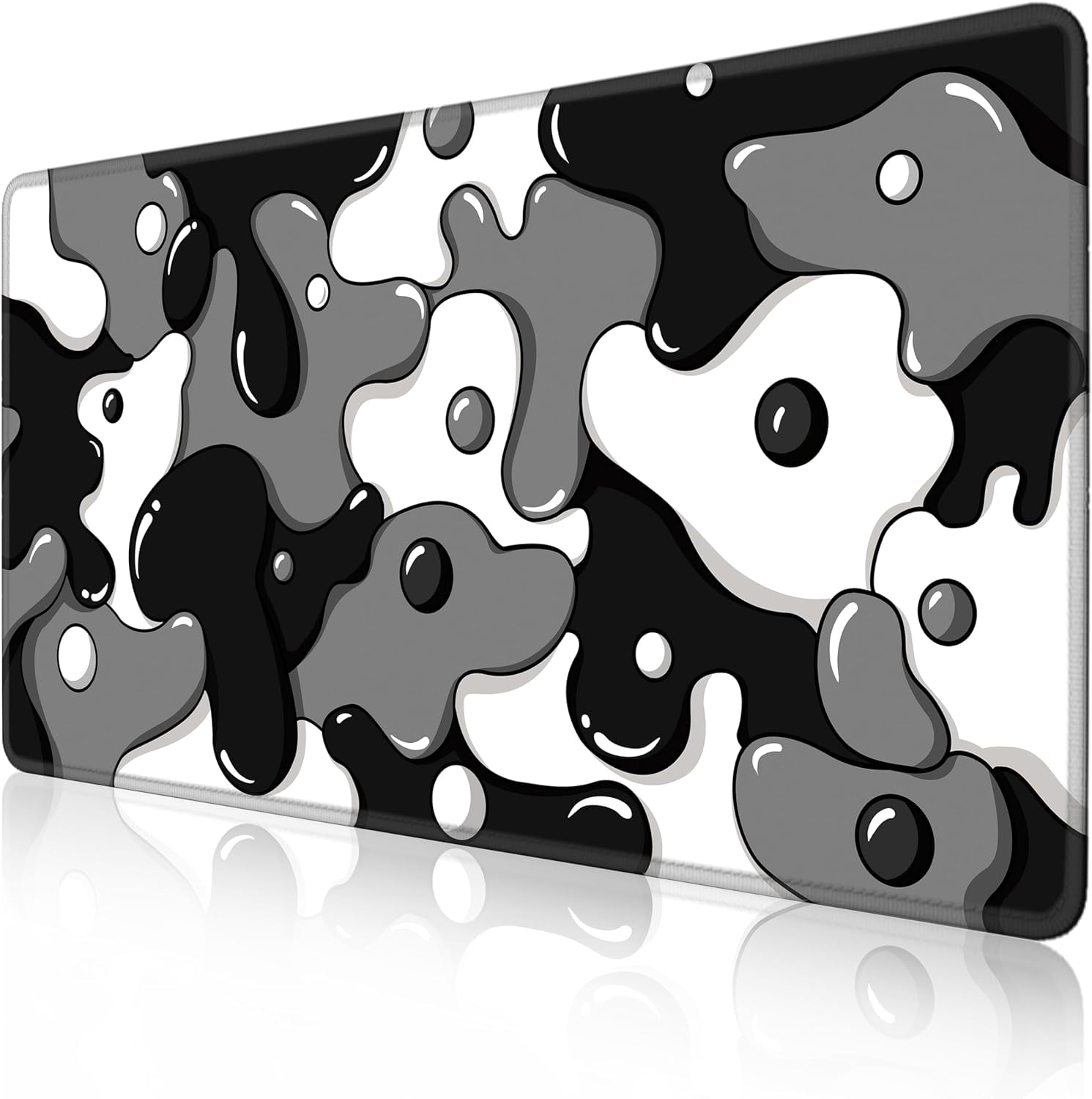 Gaming Laptop Mouse Pad,Grey Black White Big Desk Pads PC Keyboard ...