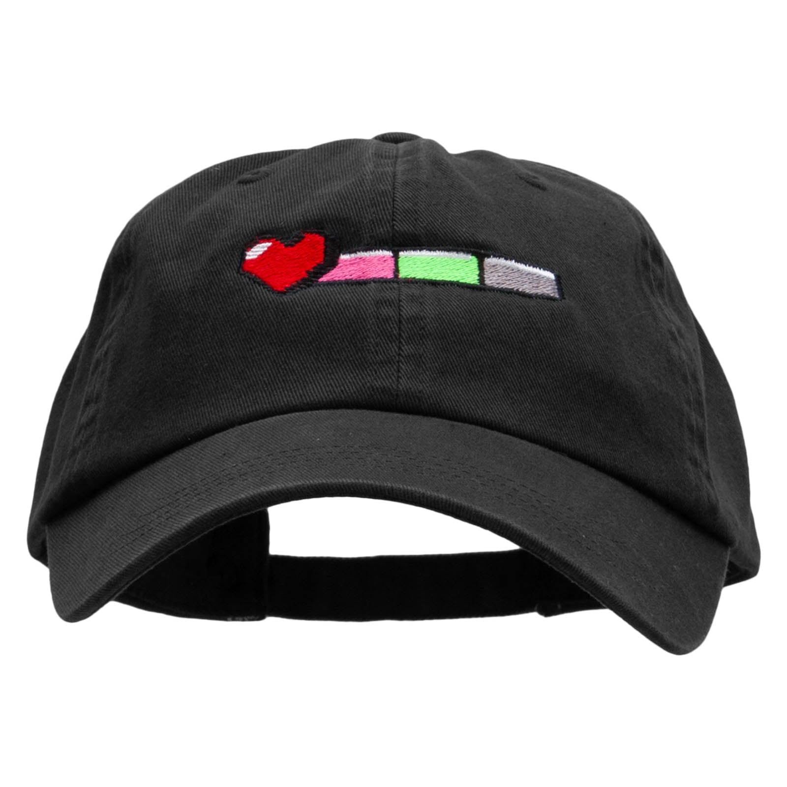 Gaming Life Bar Embroidered Low Profile Dyed Washed Caps - Black OSFM ...