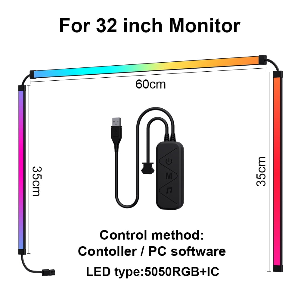 Gaming Lights Strip Monitor Backlight RGB Color Sync Light Strip ...