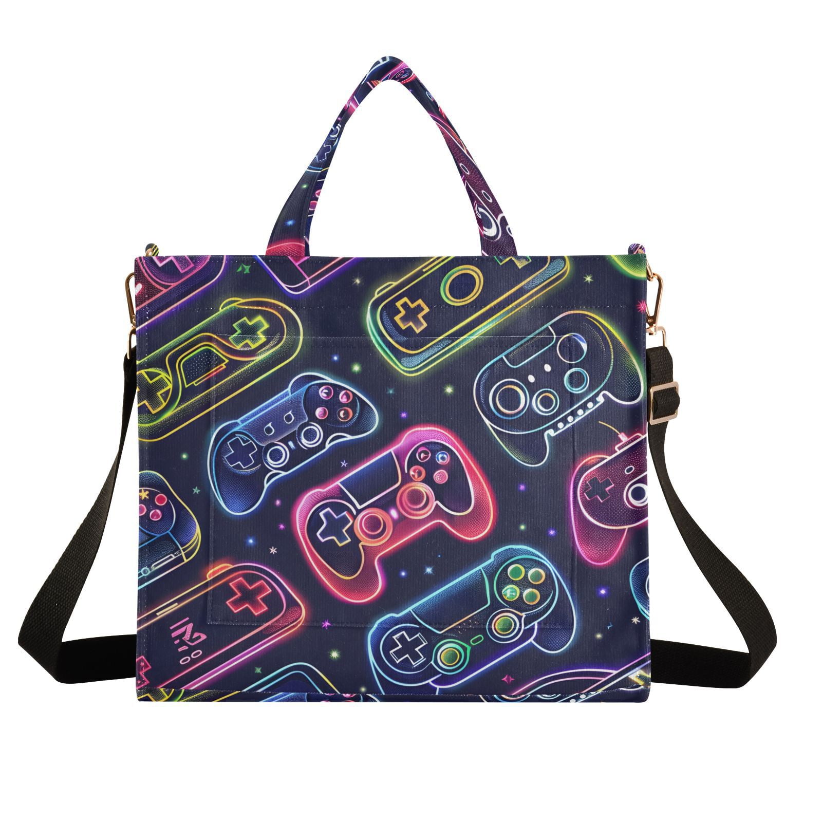 Gaming Machines Multicolor Corduroy Tote Bag Handbag Large Messenger ...