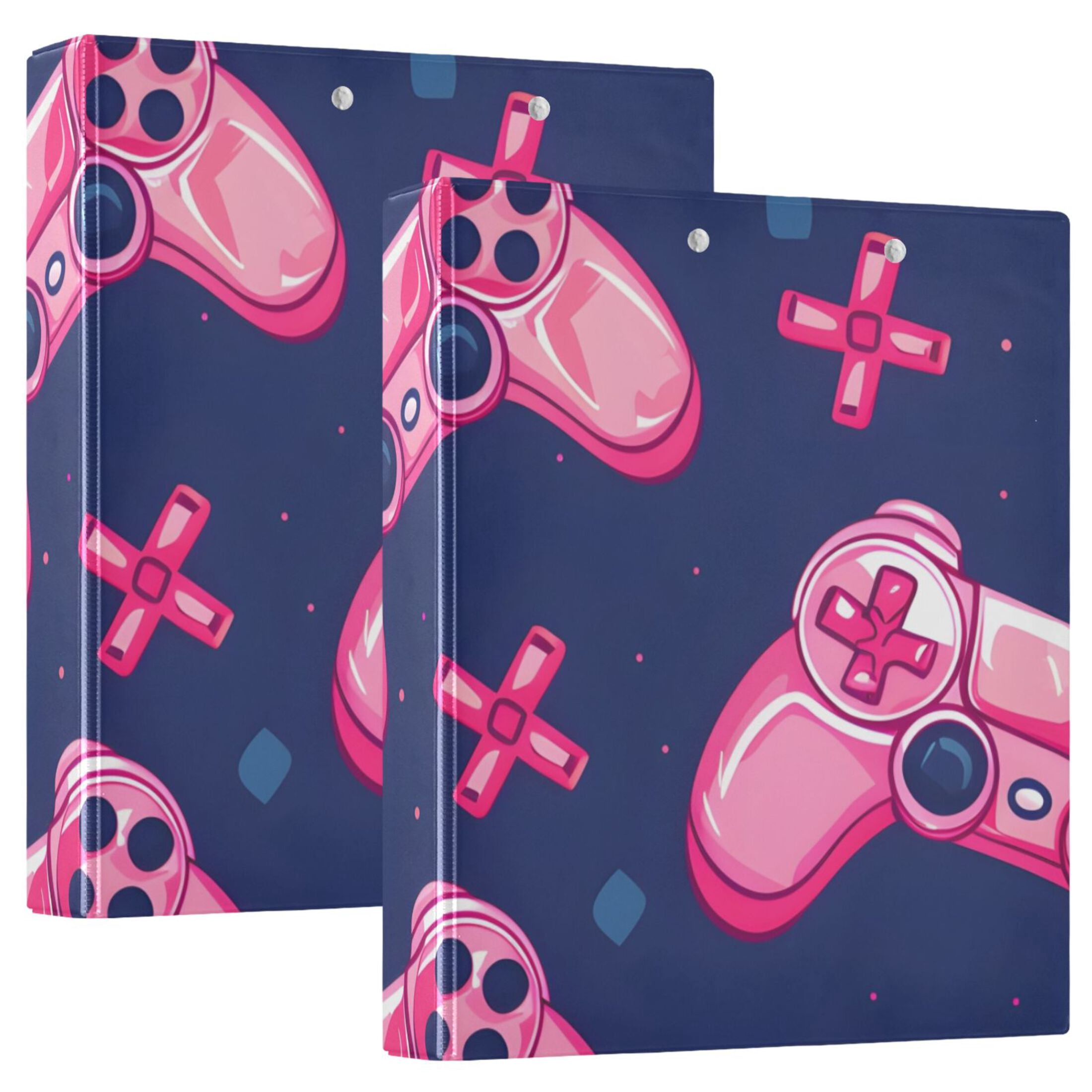 Gaming Machines Pink 3 Ring Binders 1.5 inch Hardcover File Folders ...
