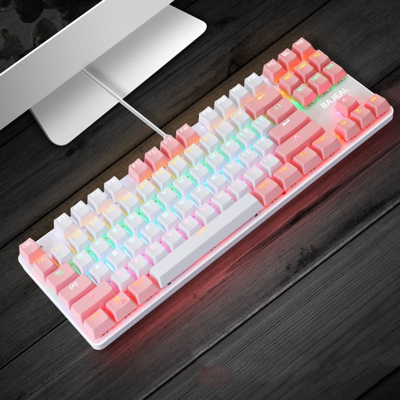Gaming Mechanical Keyboard 87 keys Game Anti-ghosting Blue Switch Color ...