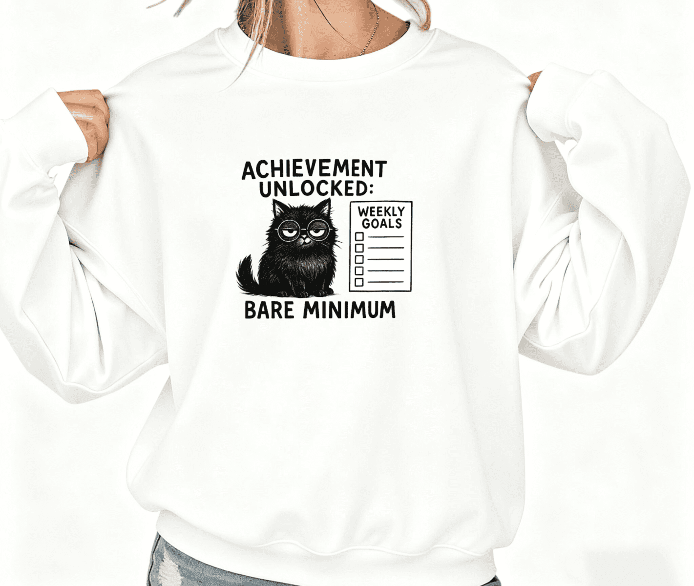 Gaming Meme Humor White Crewneck Print Sweatshirt Graphic Sweatshirt ...