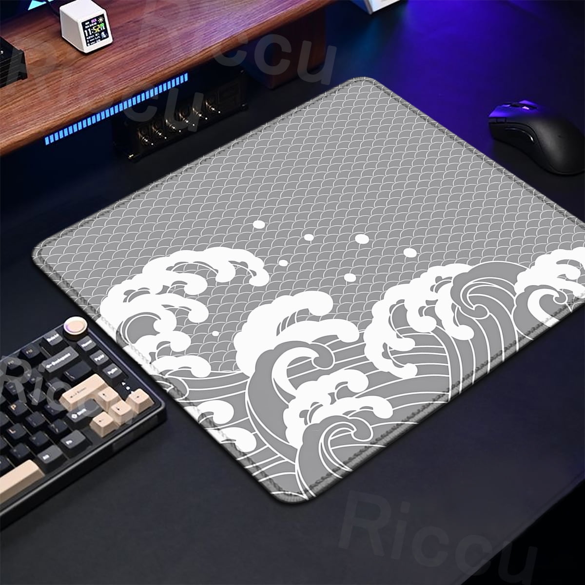Gaming Mice Mat Great Wave Art Control Mousepad Anti-slip Small Deskmat ...