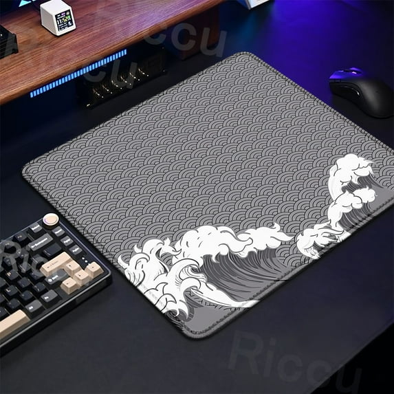 Gaming Mice Mat Great Wave Art Control Mousepad Anti-slip Small Deskmat ...