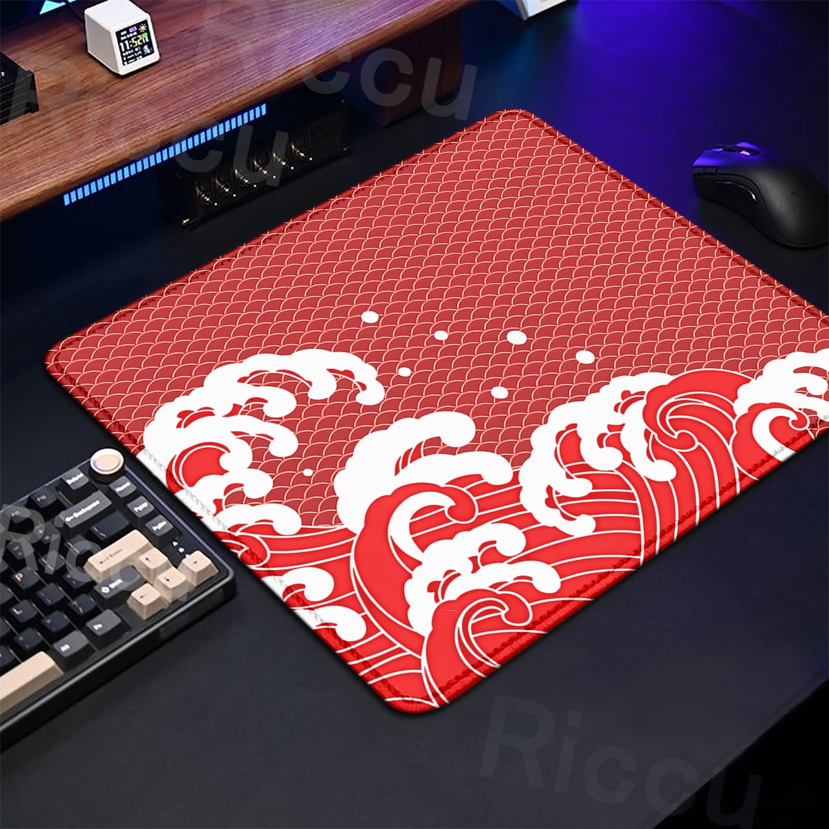 Gaming Mice Mat Great Wave Art Control Mousepad Anti-slip Small Deskmat ...