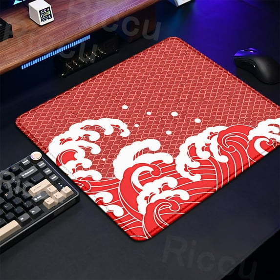 Gaming Mice Mat Great Wave Art Control Mousepad Anti-slip Small Deskmat ...