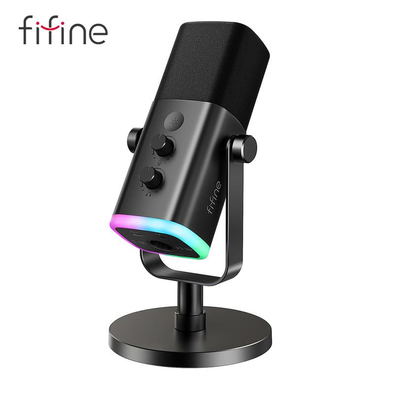 Gaming Microphone for Podcast Recording, Dynamic RGB Microphone with ...