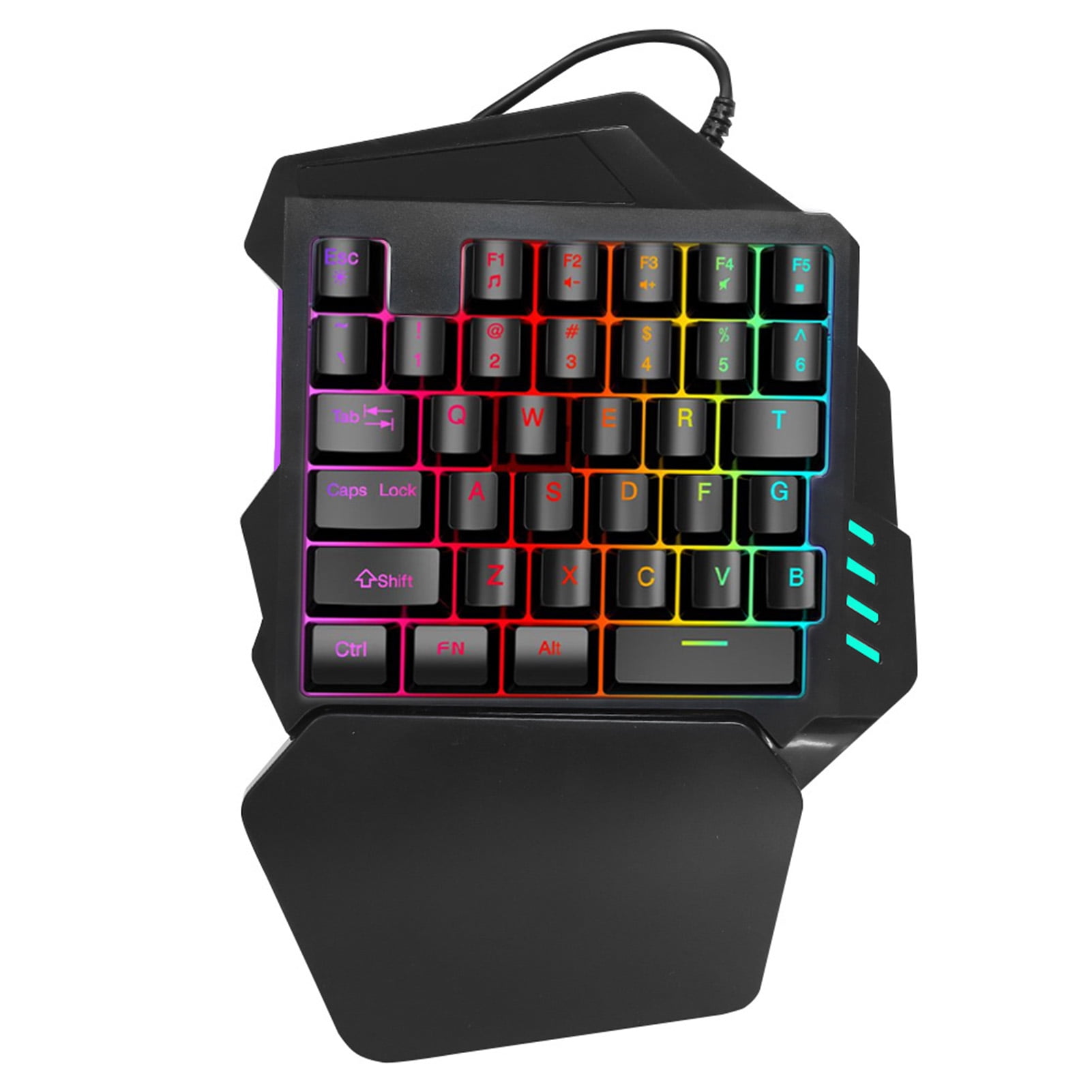 Gaming Mini Keypad,Single Hand Membrane Keycap Gaming Keyboard 35 Keys ...