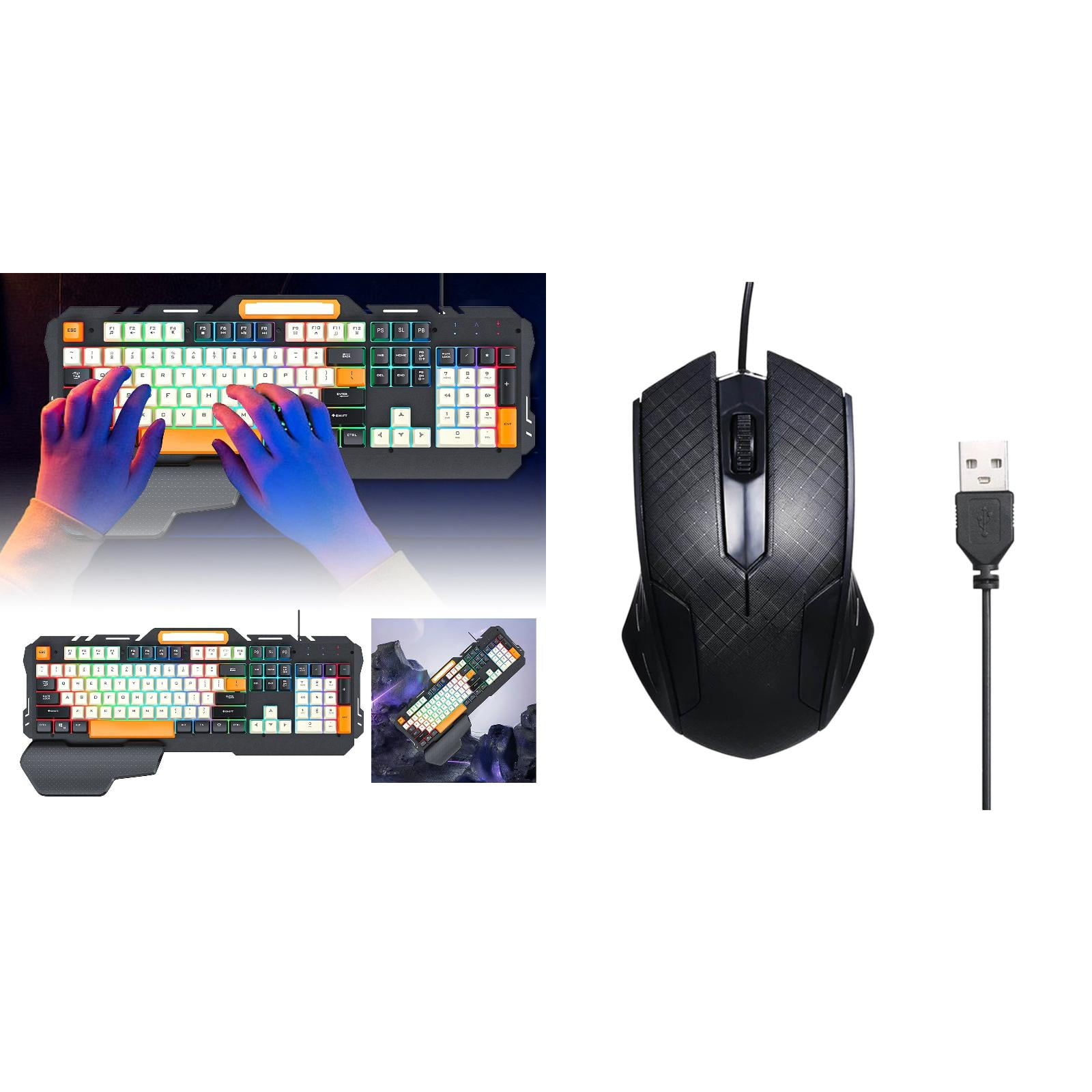 Gaming Mouse And Keyboard Combo Screen Mapping Gaming Set Metal Backlit ...