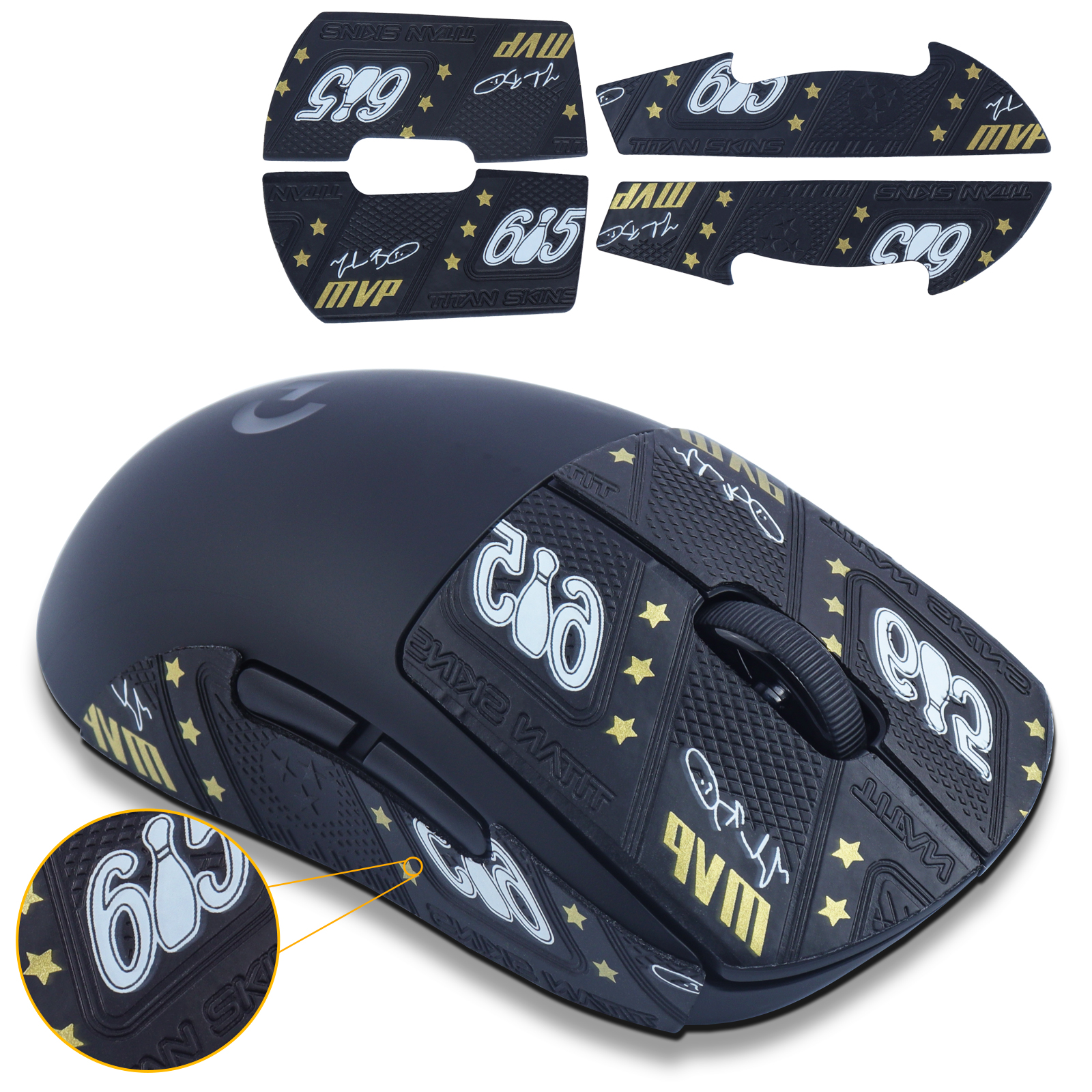 Gaming Mouse Grip Tape fit for Logitech G Pro Superlight, 4pcs Mouse ...