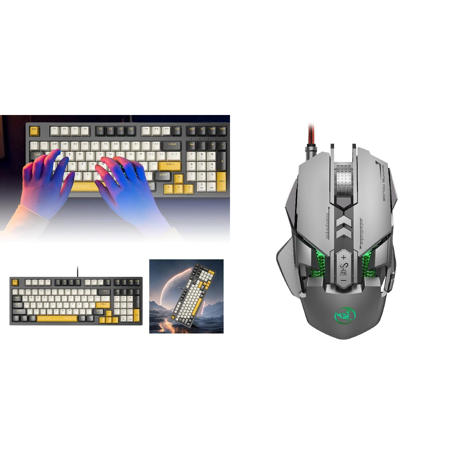 Gaming Mouse Hybrid Switches Computer Gamer Mouse Glowing Wired Gaming ...